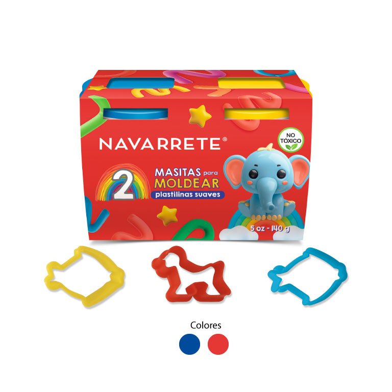 MASITA MOLDEABLE CJAX2 ROJ+AZUL-5ONZ - NAVARRETE