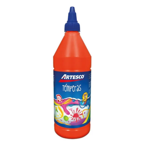 TEMPERA NEON 250 ML COLOR NARANJA CON DOSIFICADOR - ARTESCO - NAVARRETE
