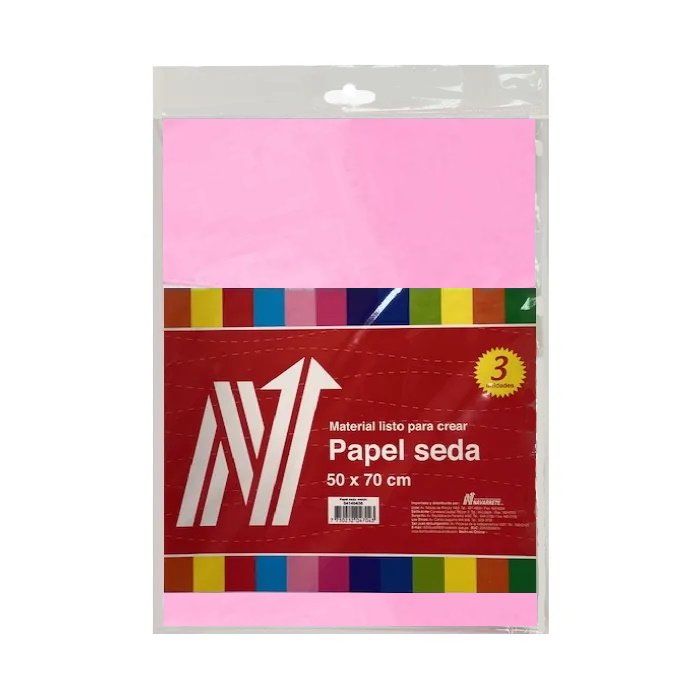 PAPEL SEDA ROSADO INTENSO X3 - NAVARRETE