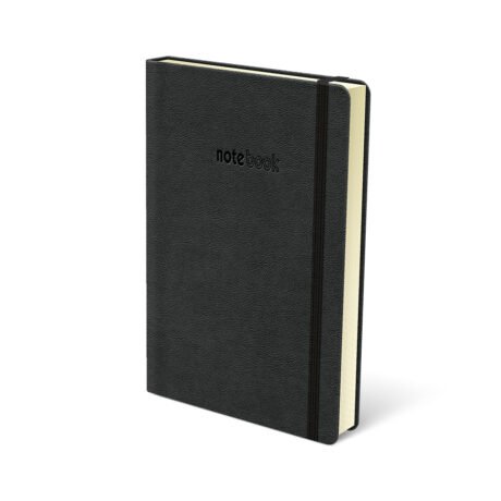 LIBRETA NOTEBOOK A5 100 HJ MOD.N21-7 NEGRO C/LIGA - NAVARRETE
