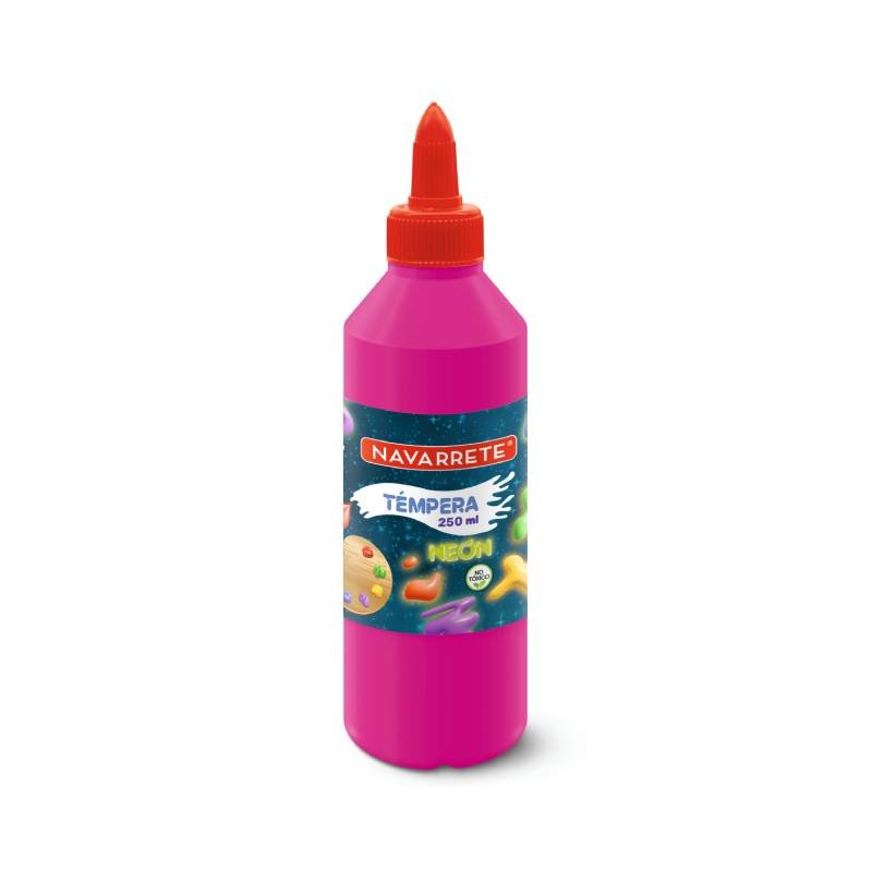 tempera 250ml con dosificador fucsia neón | Color Intenso